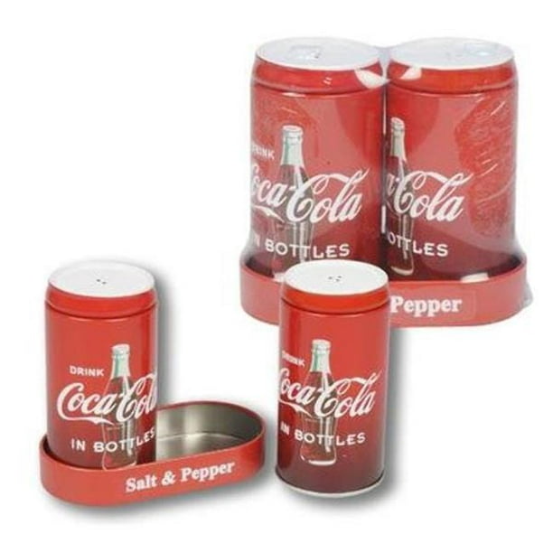Coca-Cola Salt and Pepper Shakers with Storage Tray Caddy, Licensed by ...