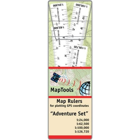 Adventure Set of 4 Map Rulers 1:24,000 1:62,500 1:100,000 1:126,720 ...