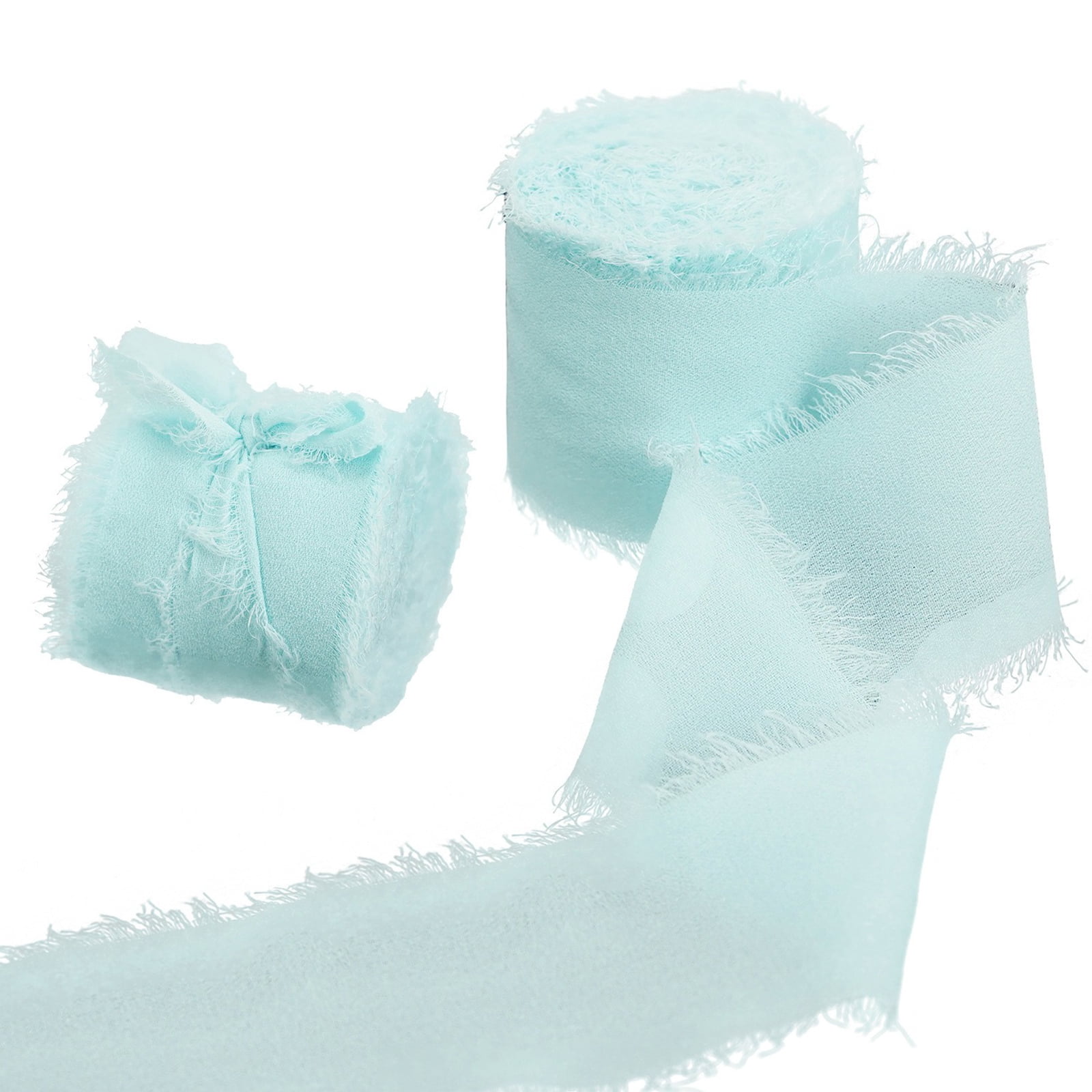 Fringe Chiffon Ribbon for Flower Bouquet, Handmade Dusty Rose Ribbon ...