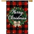 XIBUFE 2026 New Christmas Garden Flag, Santa Wreath Winter Merry ...