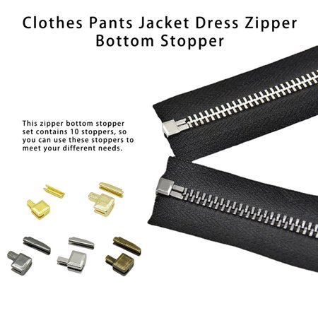 10 Pieces Jacket Dress Zipper Bottom Tote Bag Purse Metal Stopper ...