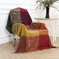 CUITING Boho Tribal Throws Blankets Colorful Bohemian Hippie Chenille ...