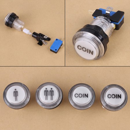 Cergrey LED Coin Buttons,Arcade Start Button,4 x LED Start Push Button ...