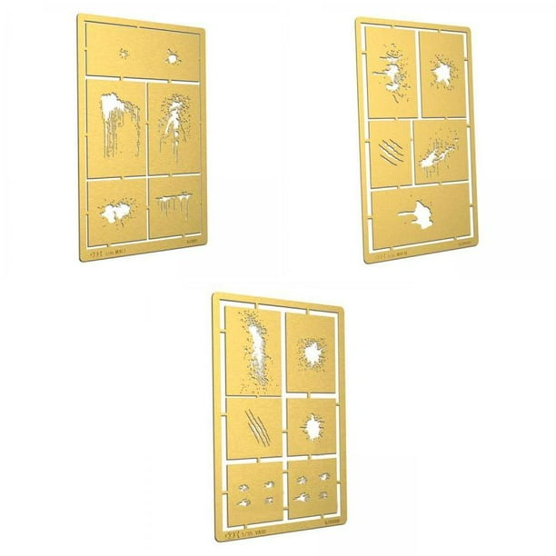 3 Piece Model Painting Stenciling Template Spray Decorating Accessories ...