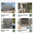 MAYEERTY Grey Rectangular Galvanized Metal Privacy Screen, Outdoor ...