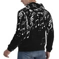 Balery Falling Musical Pattern Mens Hoodie Kangaroo Pocket Hoodie ...