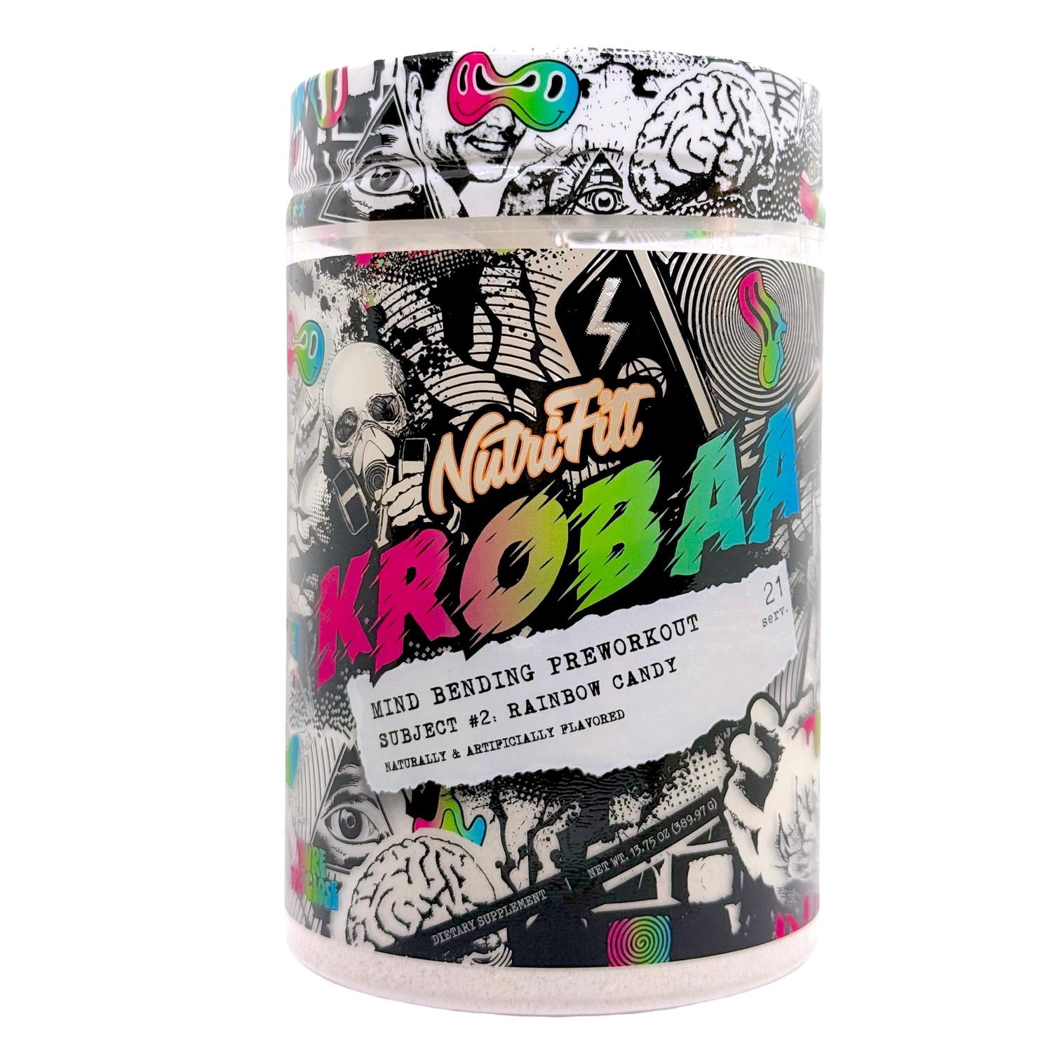 Preentreno Krobaa 21 servicios Rainbow Candy NutriFitt blanco | Bodega ...