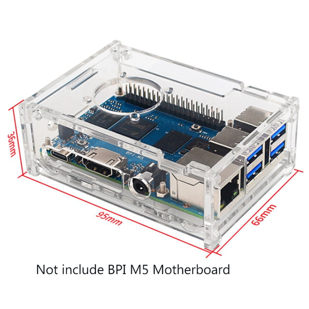 Buy For Banana Pi M5 Acrylic Case Transparent Shell Without Fan for ...