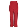 Utsjkr Womens Winter Warm Coral Fleece Pajama Pants Solid Loose Long