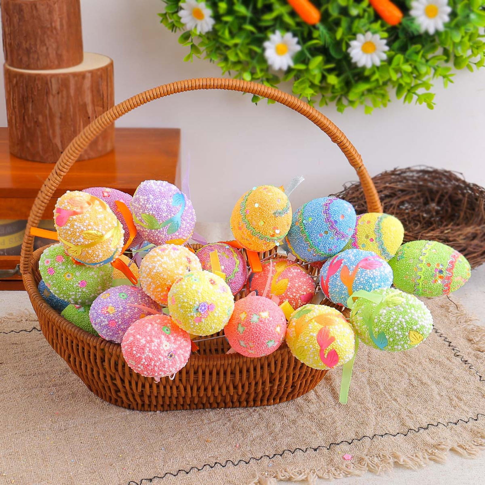 Party Decoration Picks 12pc Easter Egg Picks With Disco Ball Design ...