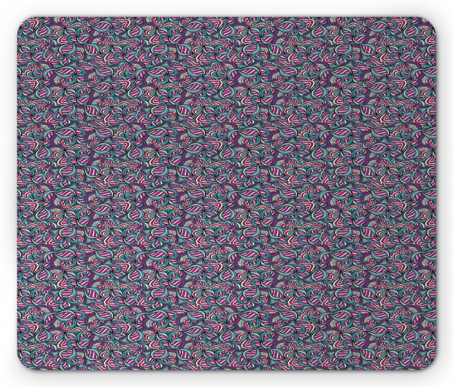 Abstract Mouse Pad, Hand Drawn Style Pattern with Ornamental Bohemian ...