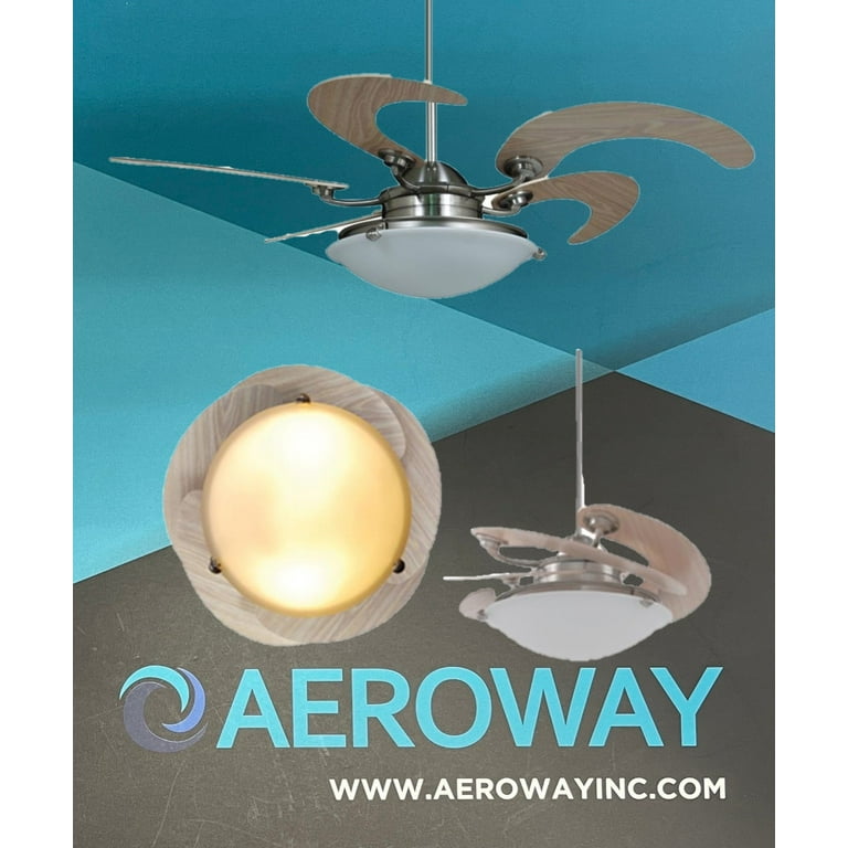 Vento Sole Retractable Blade Ceiling Fan With Light | Shelly Lighting