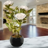 9.5" White Rose Flower - Walmart.com