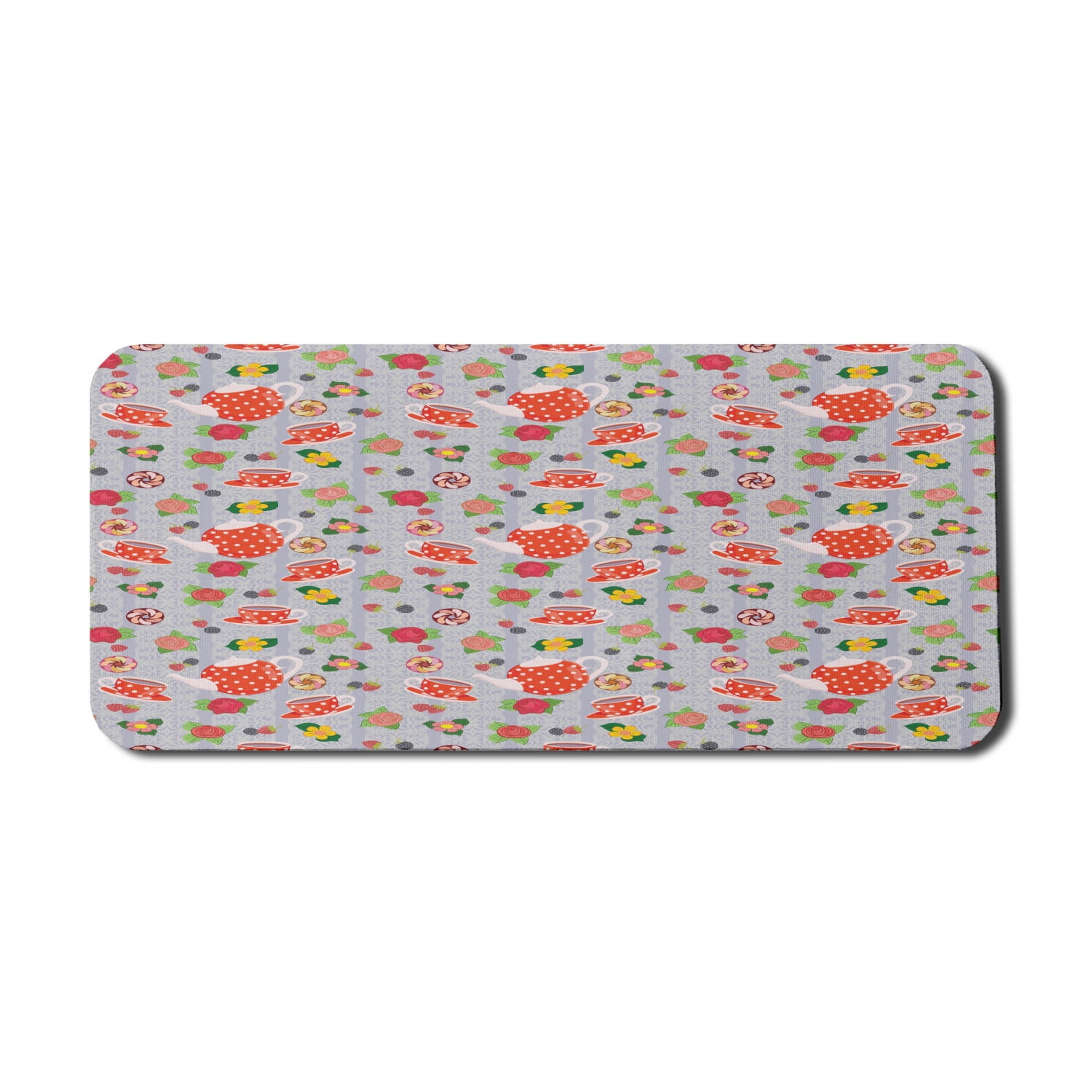 Cartoon Computer Mouse Pad, Cartoon Like Tea Pots with Retro Polka Dots ...