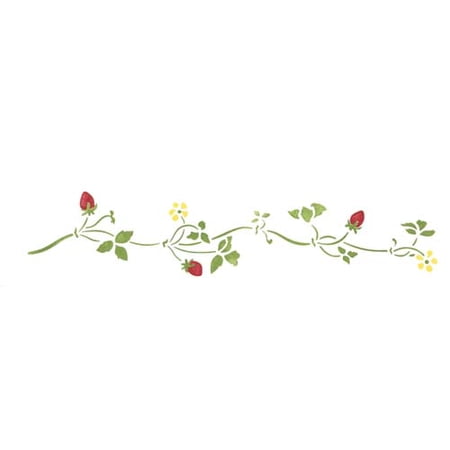 Small Strawberry Vine Wall Stencil Border Sku 1485 By Designer