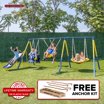 Sportspower Outdoor Super 8 Fun Metal Swing Set with 6’ Heavy Duty ...