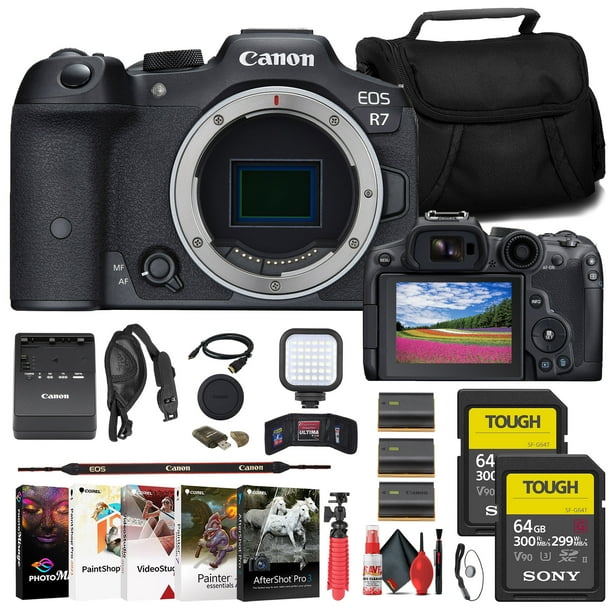 Canon EOS R7 Mirrorless Camera (5137C002) + 2 x Sony 64GB TOUGH SD Card ...