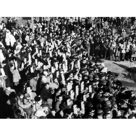 Spectators At The Inauguration Of John Kennedy. Lining The Inaugural ...