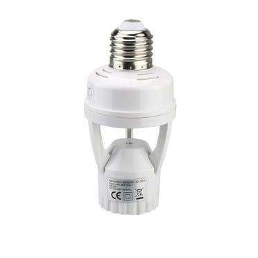 Motion Sensor Light Socket, E27 Motion Activated Light Bulb Holder Auto ...