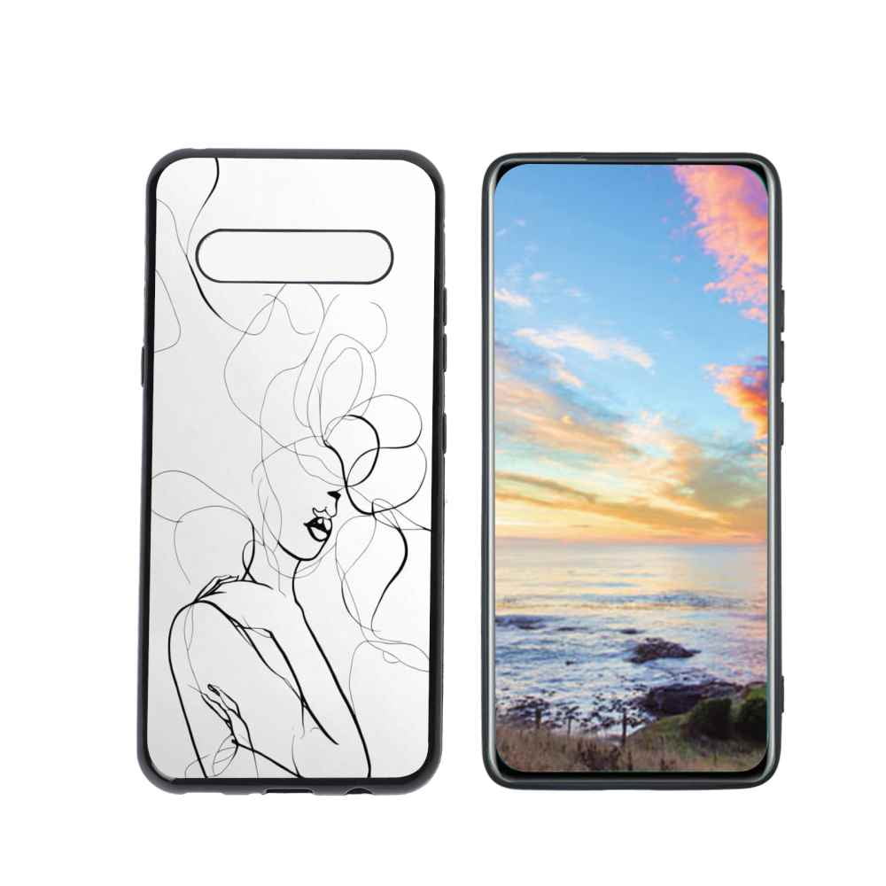 Compatible with LG V60 ThinQ 5G Phone Case, Line-Art-Feminine-Aesthetic ...