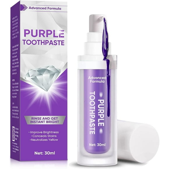 Purple Toothpaste for Teeth Whitening, Whitening Toothpaste, 30ML