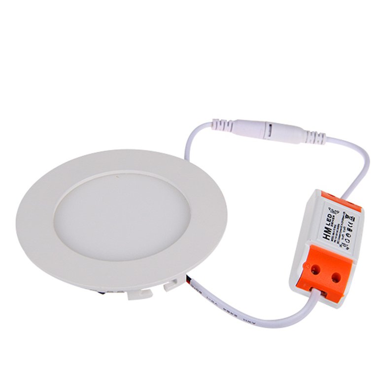 6W LED Round Recessed Ultra Slim Lighting Panel Ceiling Downlight Day ...