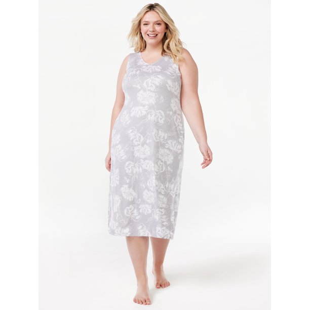 Joyspun Women's Sleeveless Midi Sleep Chemise, Sizes S to 4X - Walmart.com