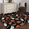 Black Halloween Washable Rug 4x6 Area Rug for Living Room Bedroom Non ...