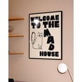 Affixzi Welcome to the Mad House Wall Art Print, Cat Poster, Quirky ...