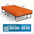 4 Piece Cot Sheets Set Orange Solid Size (32" x 75"), 100% Egyptian ...