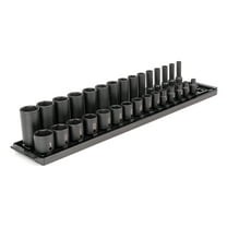 TEKTON 1/4 Inch Drive Shallow and Deep 6-Point Socket Set with Rails ...