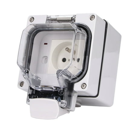 Outdoor Socket, Power Outlet Box 250V 16A IP66 Protection For Workshops ...