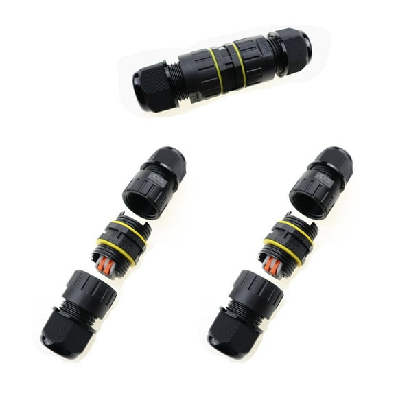 Caja de conexiones para exteriores de 3 piezas, caja de conexiones de cable eléctrico a prueba ...