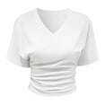 CONZONE Women's Tshirts Short Sleeve T Shirts for Women Casual V Neck ...