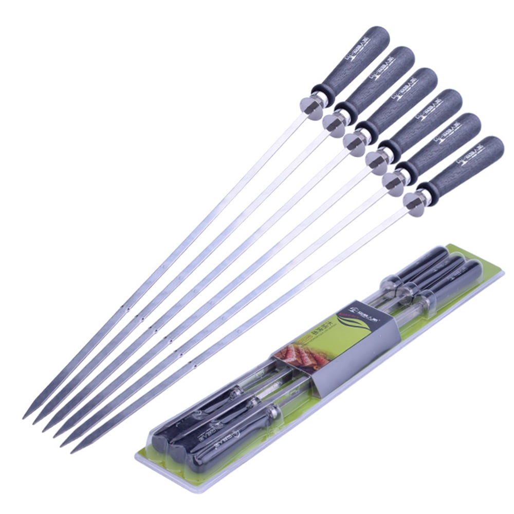 Barbecue Skewer Grilling Kabob Reusable Metal Skewers Heavy Duty ...