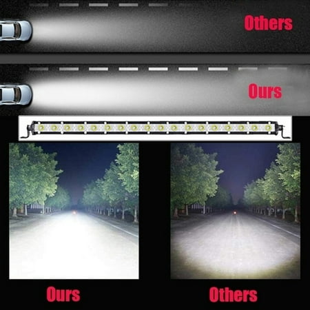 NK LED 6500K 7.3/ 13/ 19.3 Inch Light Bar LED Work Light Spot Flood ...