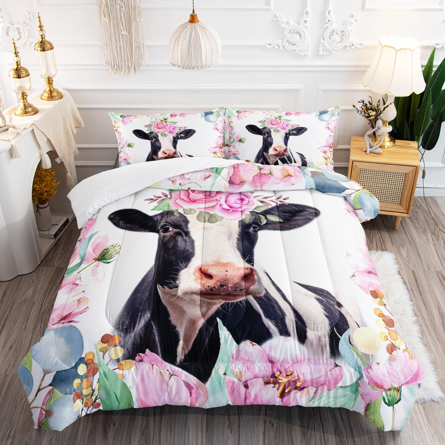 Hosima 3-Piece 3D Digital Comforter With Pattern Composed Of Multiple ...