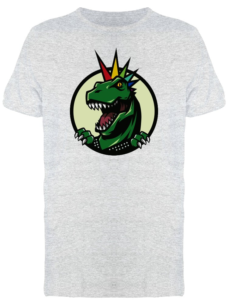 Punk T-Rex Circle Logo T-Shirt Men -Image by Shutterstock, Male Small ...