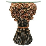 Design Toscano Table of Roses Glass-Topped Sculptural Table - Walmart.com