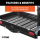 CURT 18112 50 x 30-1/2-Inch Black Aluminum Hitch Cargo Carrier with ...