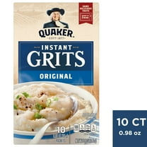Quaker Instant Grits, Cheddar Cheese Flavor, Individual Packets, 9.8 Oz ...