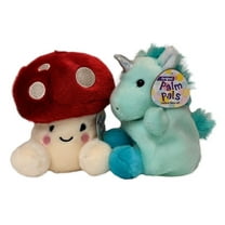 Set of 2 ZORG ALIEN & ROSS ALIEN Palm Pals 5" Stuffed Animal Plush ...