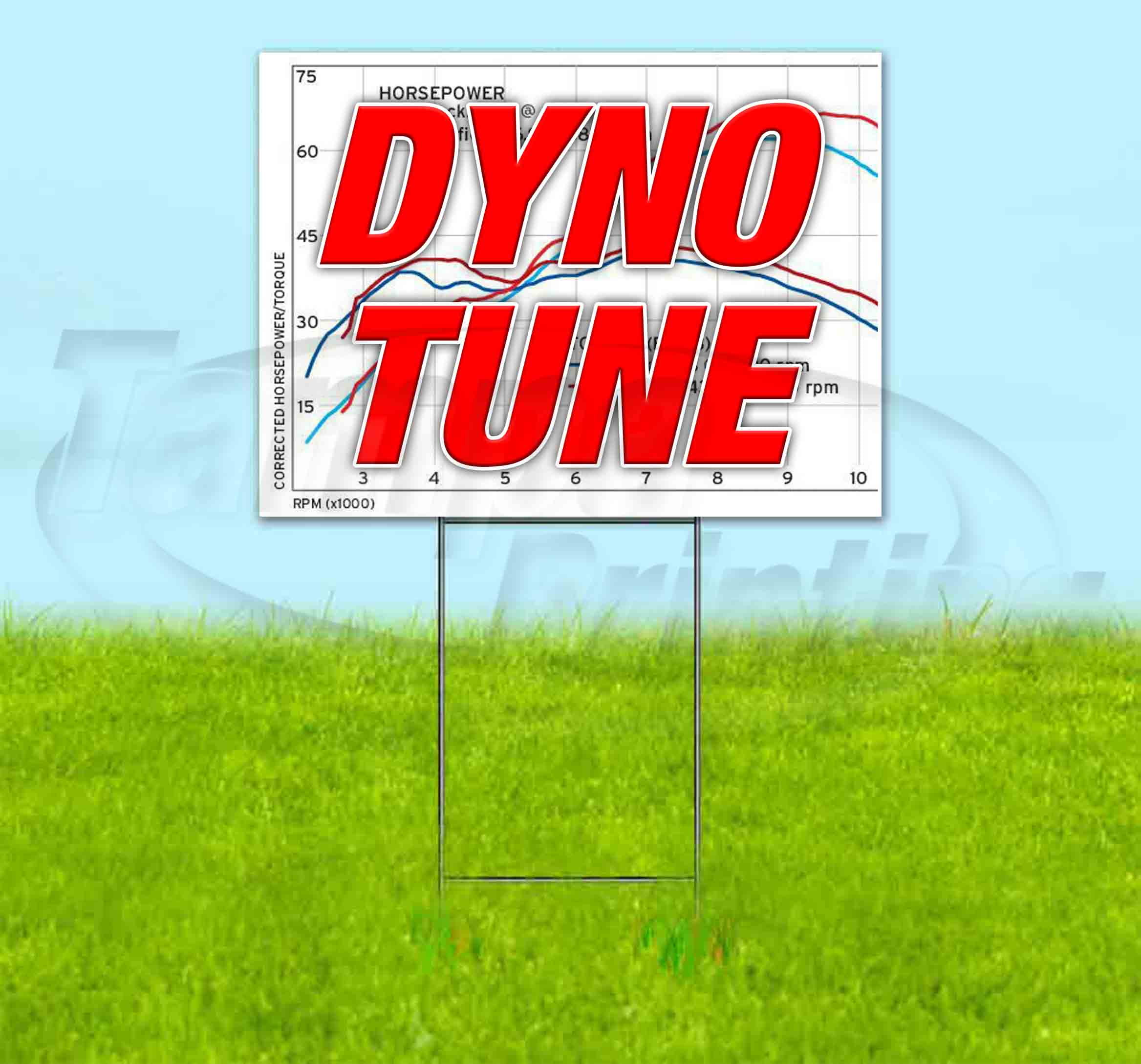 Dyno Tune (18" x 24") Yard Sign, Includes Metal Step Stake - Walmart.com