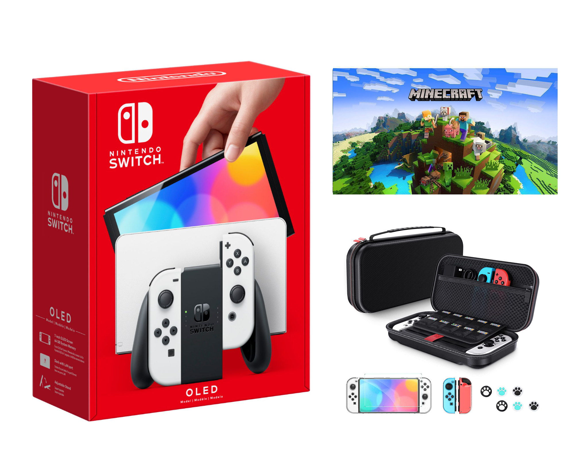 2023 Newest Nintendo Switch OLED Model White Joy-Cons Console, 32GB ...