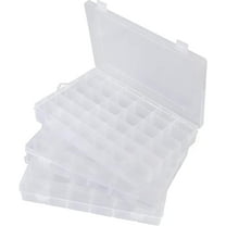 Casewin 3-Tier Stackable Adjustable Compartment Slot Plastic Craft Storage Box Organizer Snap ...