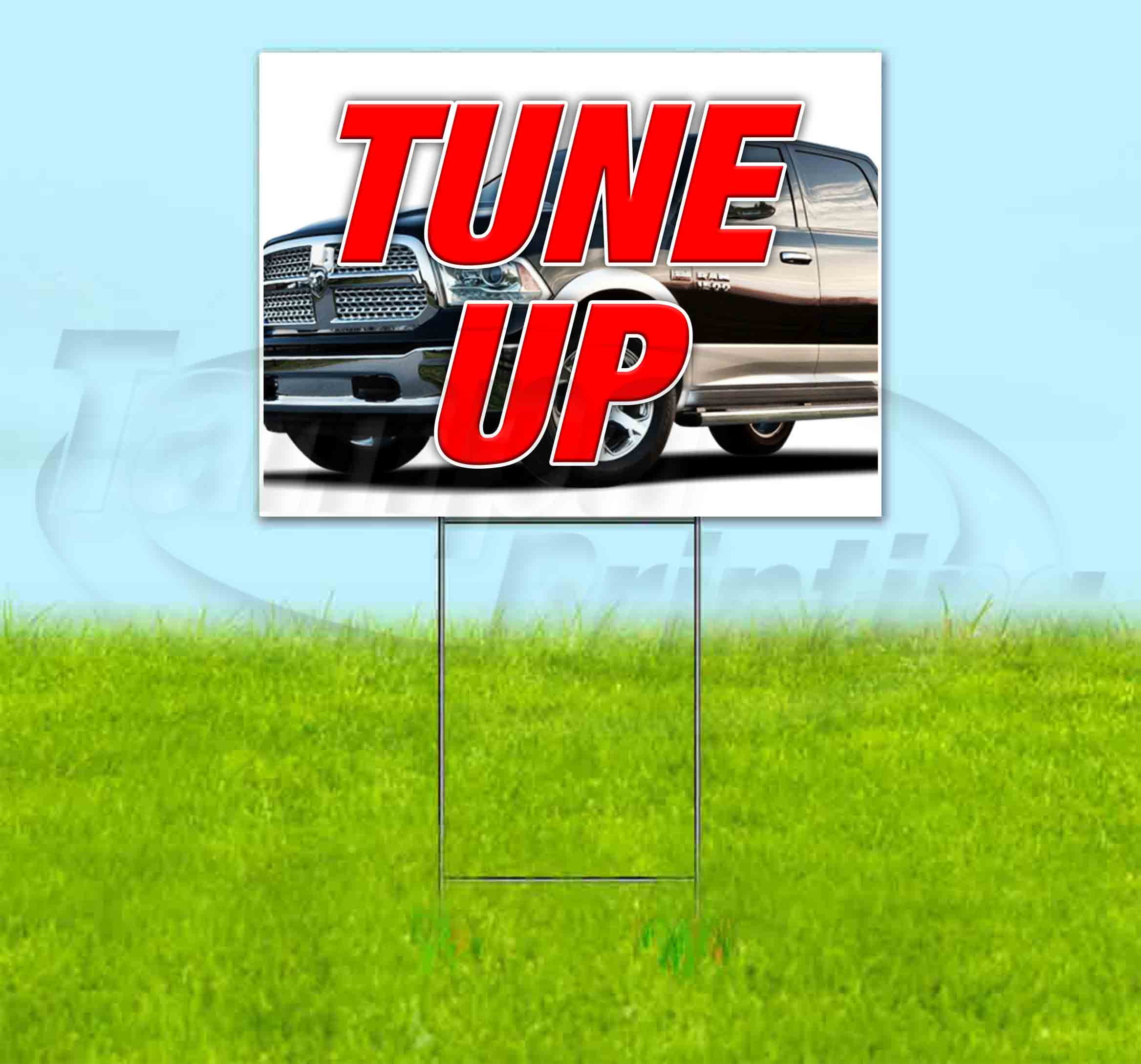 Tune Up (18" x 24") Yard Sign, Includes Metal Step Stake - Walmart.com