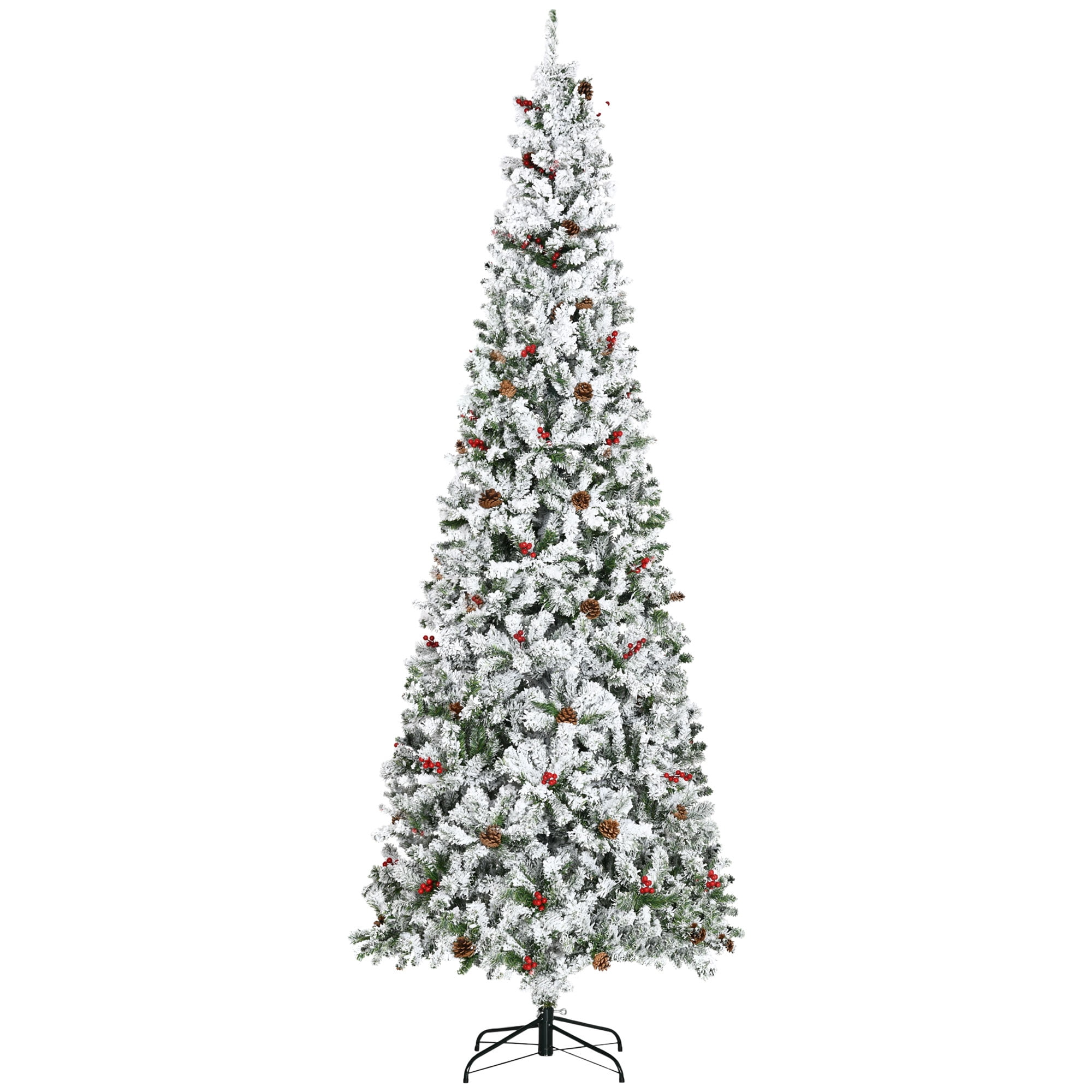 Click here for Homcom 9 Ft Snow Flocked Pencil Artificial Christm... prices