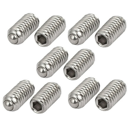 Package Content: 10pcs x Ball Point Set Screw; Thread Size: M4 x 8mm ...