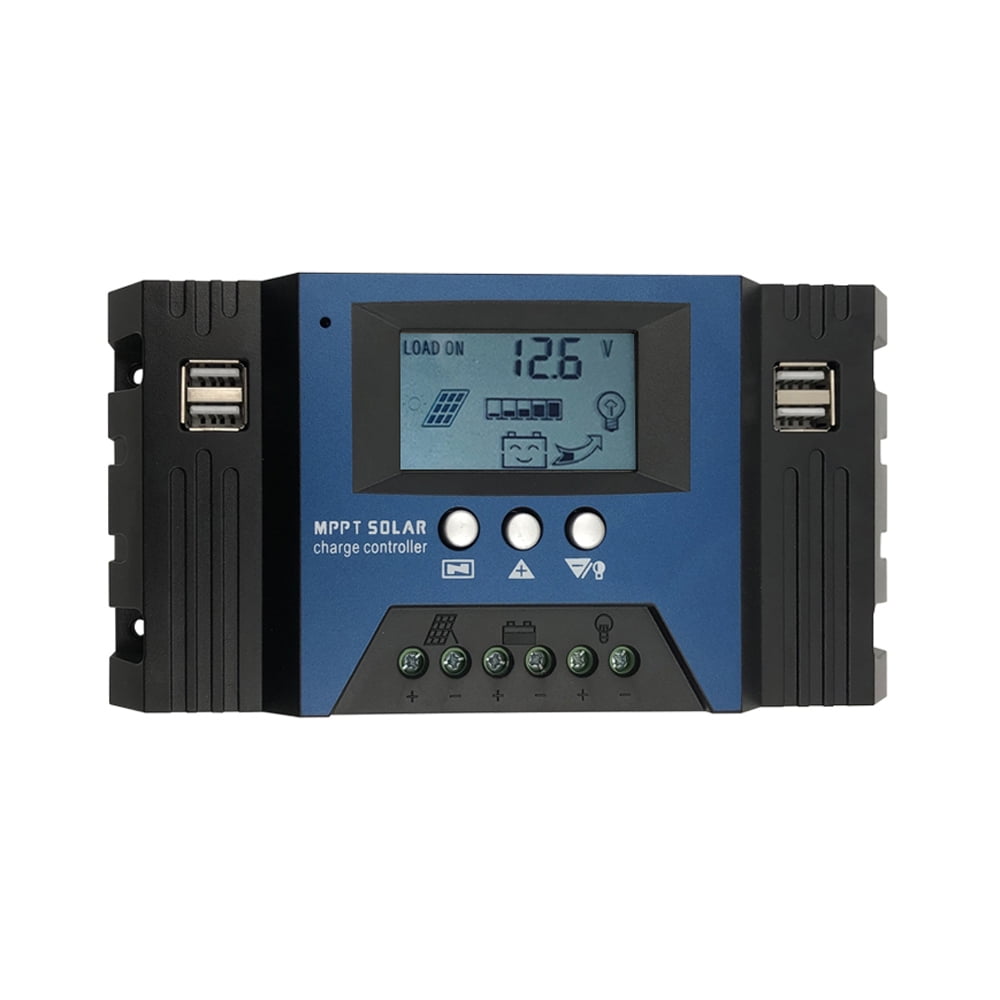 Oimzzr 30a Mppt Solar Charge Controller 12/24v Auto Focus Solar Panel Controller Battery Intelligent Regulator With 4 Usb Output Adjustable Parameter