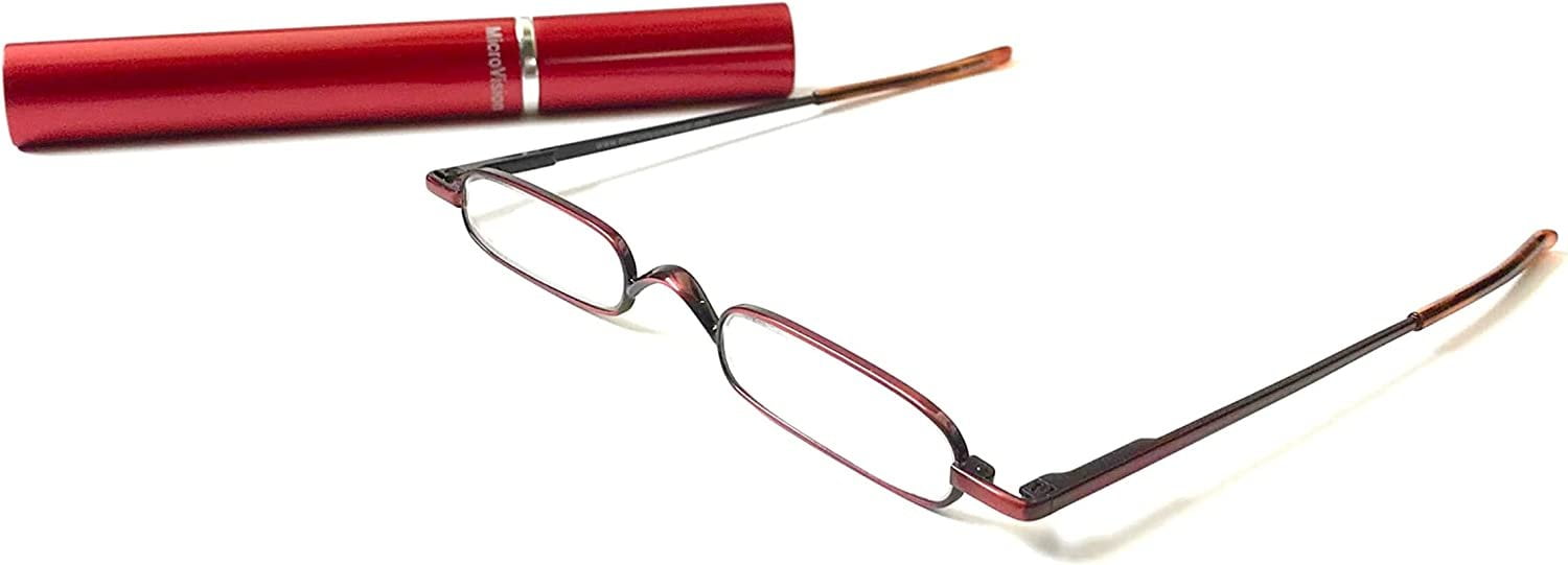 MicroVision Optical Original Mini Reader Reading Glasses With Tube Case ...